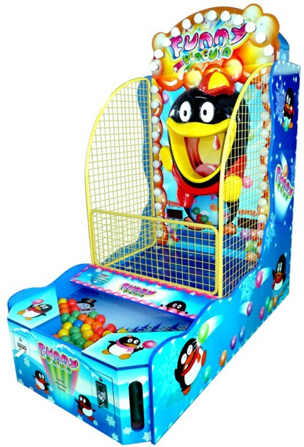 Popular indoor amusement park game center penguin pitching game machine ...