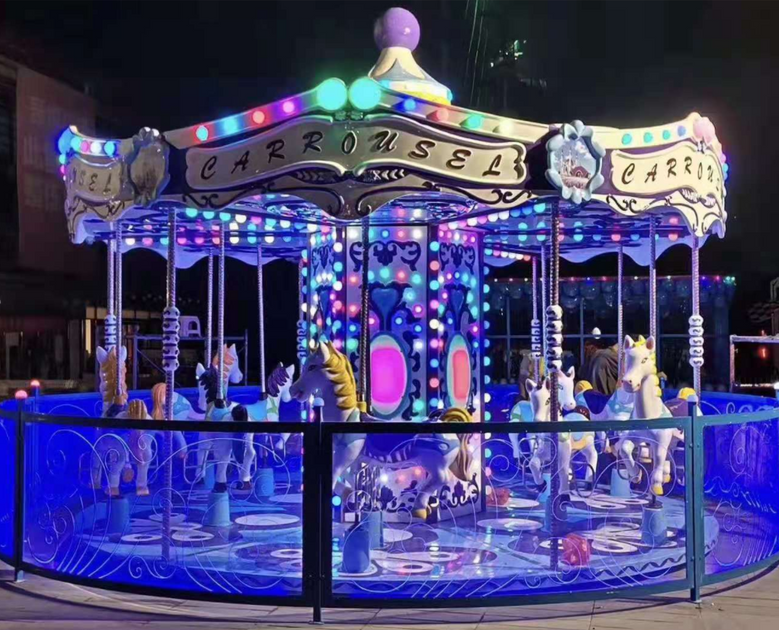 Elong Amusement Hot sale Amusement park rides carousel rocking horses ...